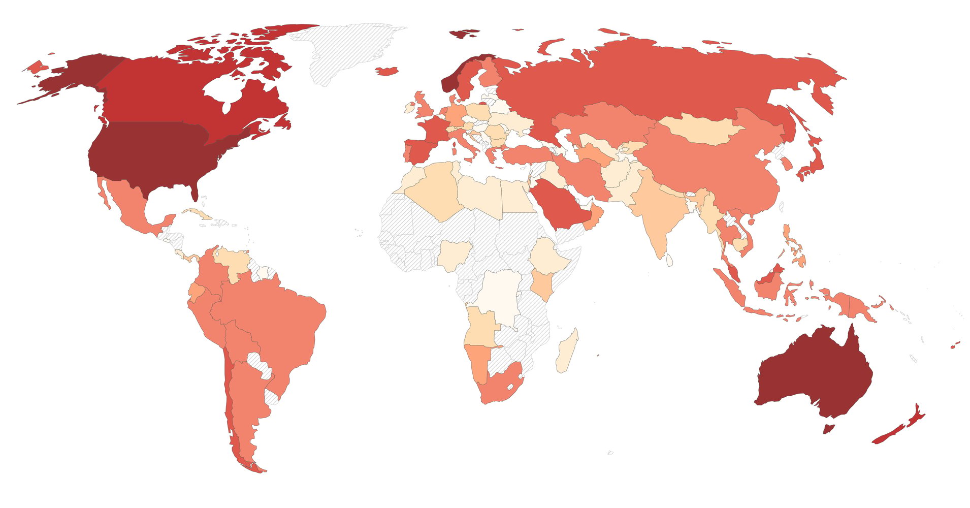 Where in the world do people have the highest CO2 emissions from flying ...
