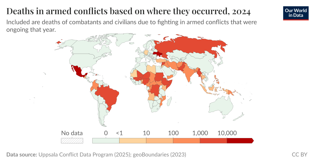 Countries in Conflict Data Explorer - Our World in Data
