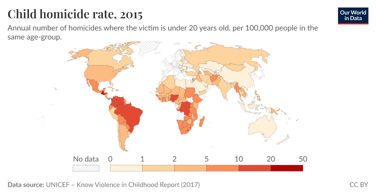 Child homicide rate - Our World in Data