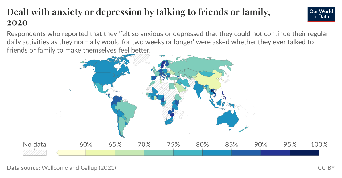Dealt with anxiety or depression by talking to friends or family - Our ...