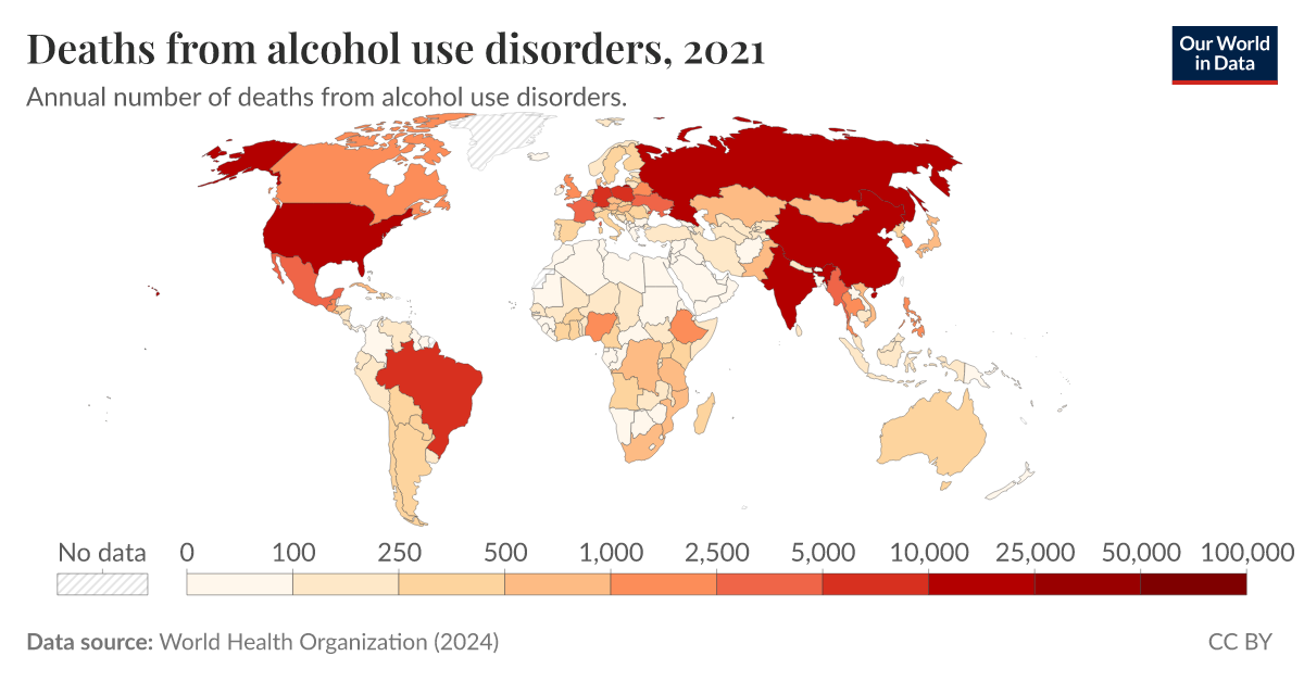 Deaths from alcohol use disorders - Our World in Data