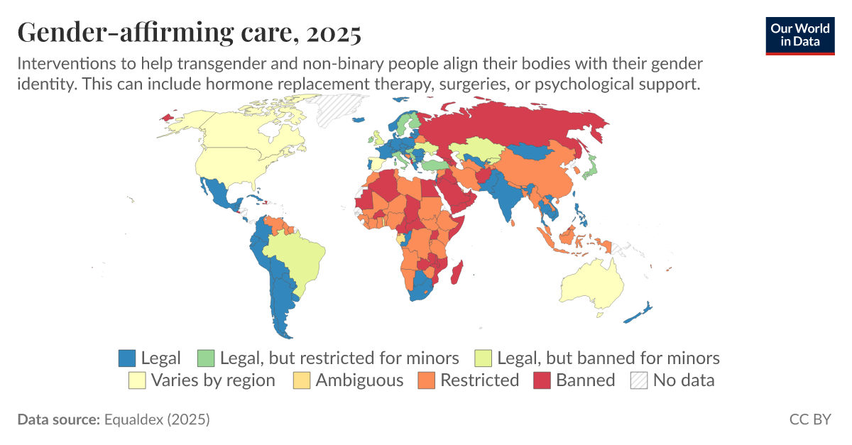 Gender-affirming care - Our World in Data
