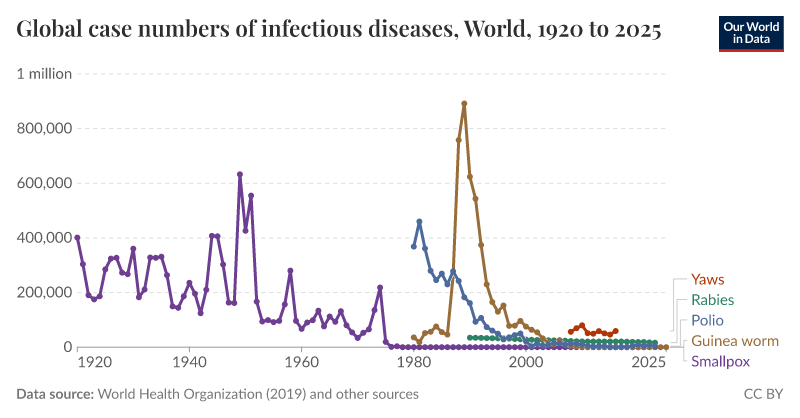 Infectious Disease Death Rates Our World In Data Constructed From WHO