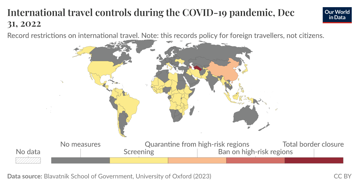 International travel controls during the COVID-19 pandemic - Our World ...