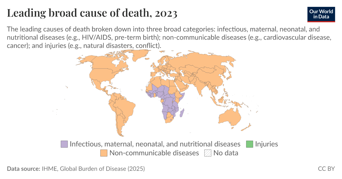 Leading broad cause of death - Our World in Data