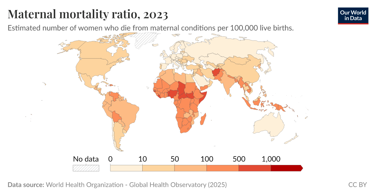 Maternal mortality ratio - Our World in Data
