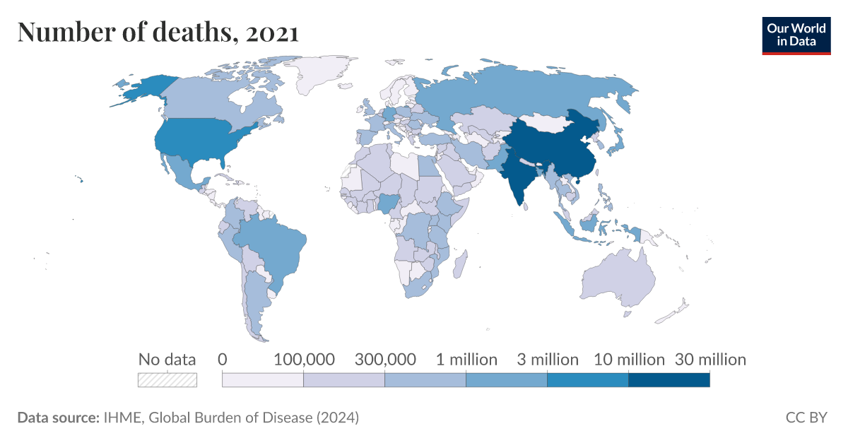 Number of deaths - Our World in Data