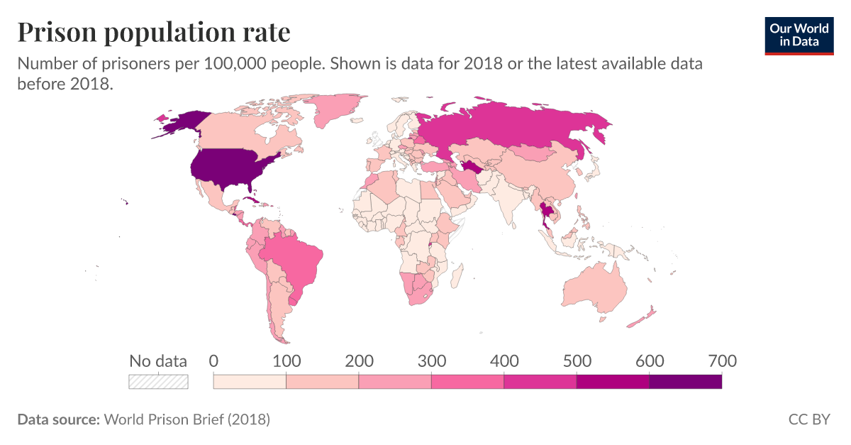 Prison population rate - Our World in Data
