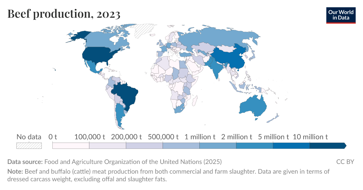 Beef production - Our World in Data