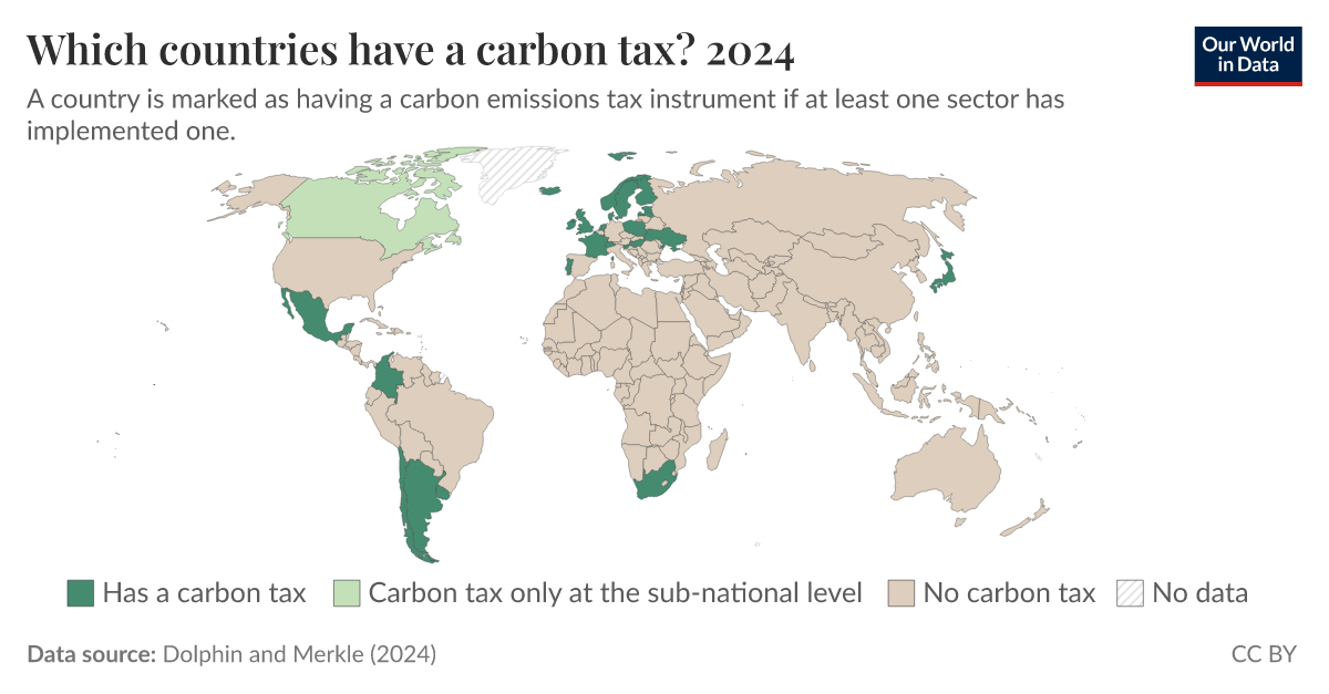 Which countries have a carbon tax? - Our World in Data