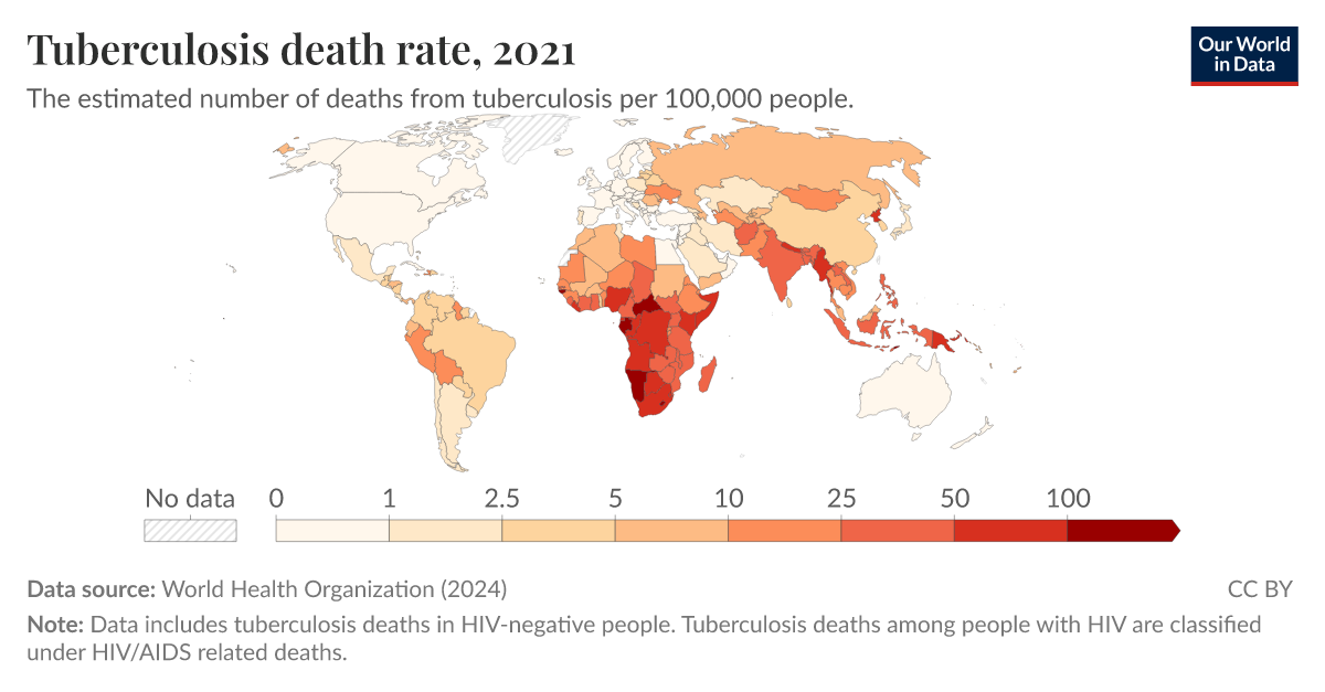 Tuberculosis death rate - Our World in Data