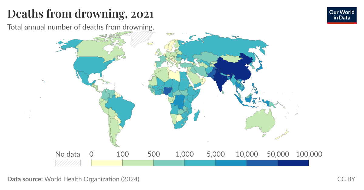 Deaths from drowning - Our World in Data