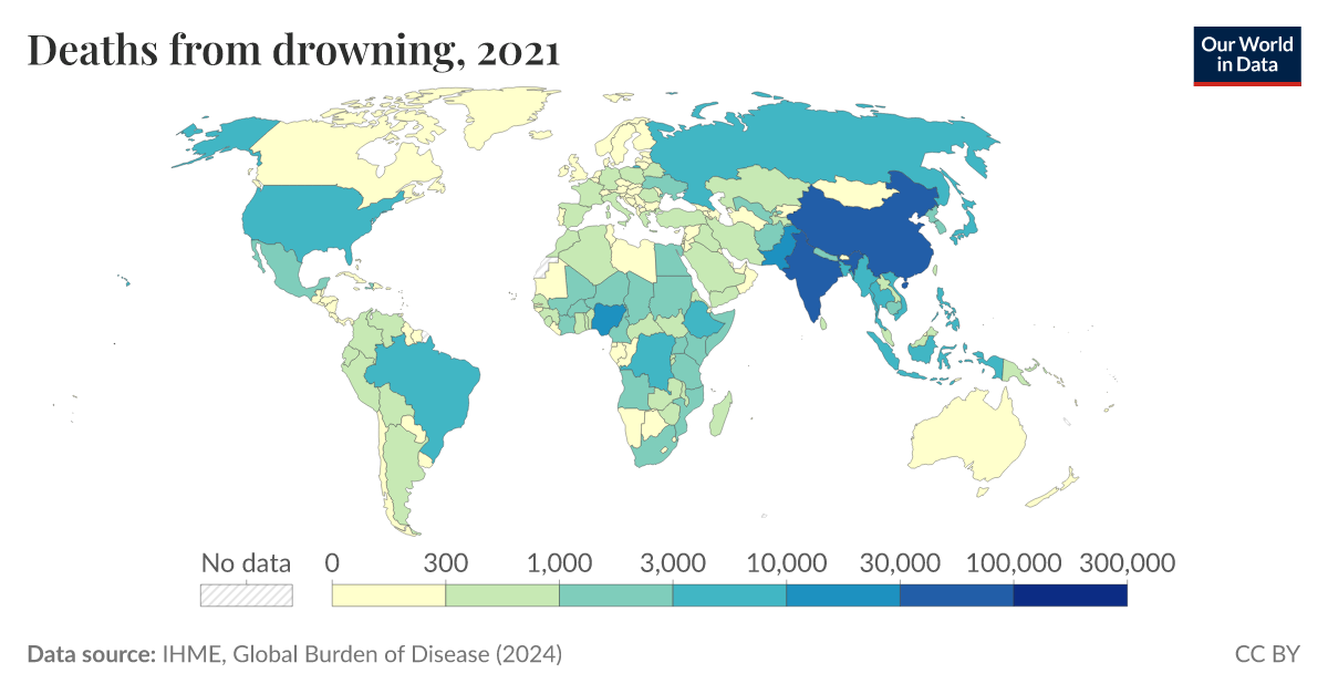 Deaths from drowning - Our World in Data