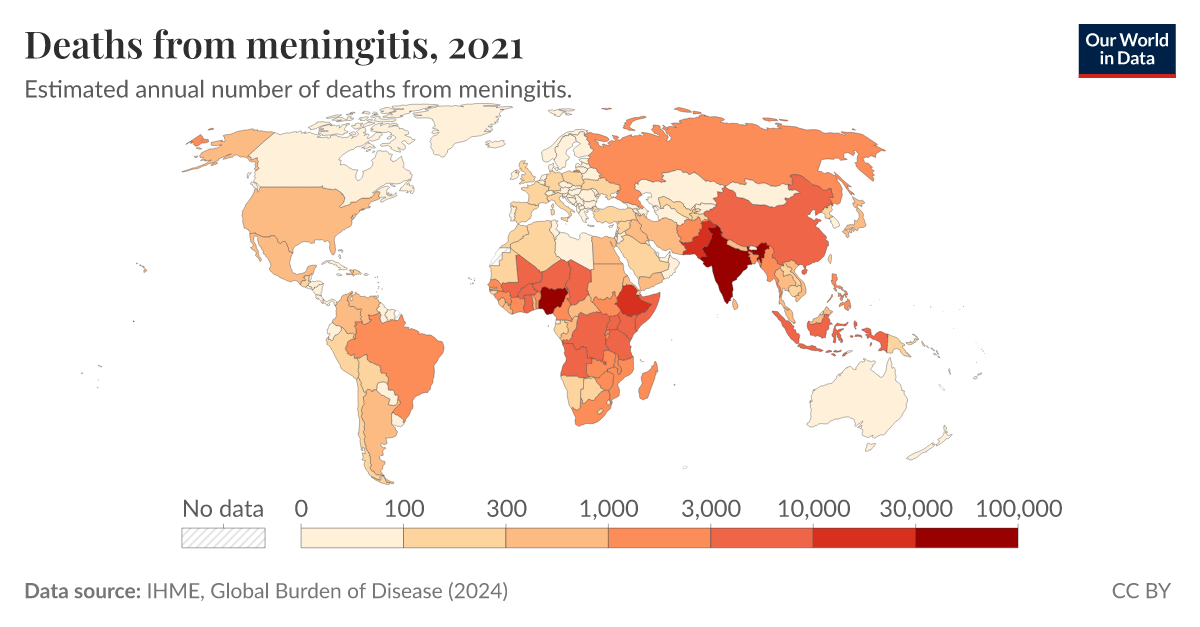 Deaths from meningitis - Our World in Data