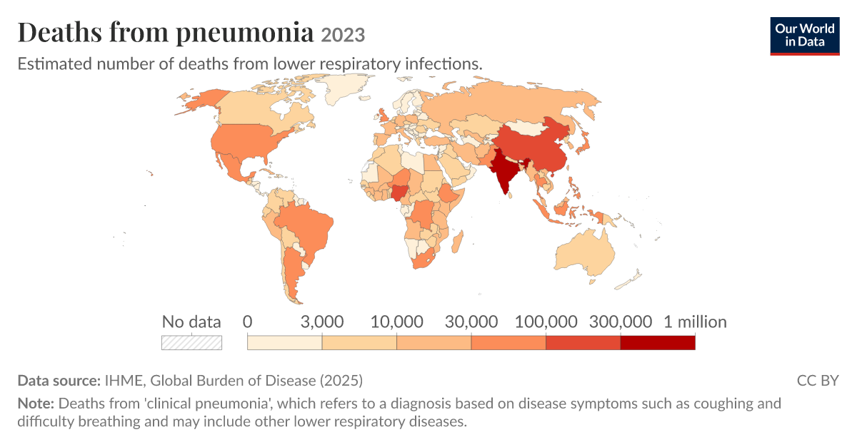 Deaths From Pneumonia Our World In Data
