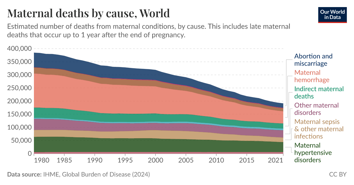 Maternal deaths by cause - Our World in Data