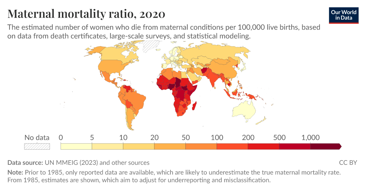 Maternal mortality ratio - Our World in Data