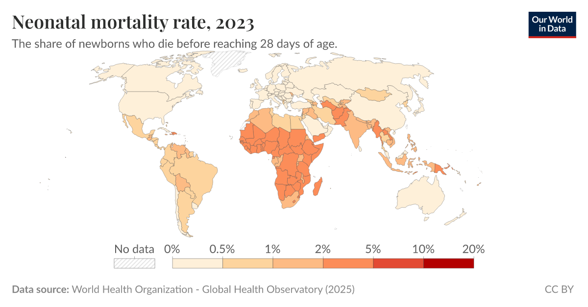 Neonatal mortality rate - Our World in Data