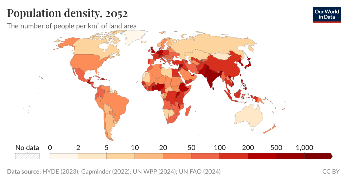 Population density - Our World in Data
