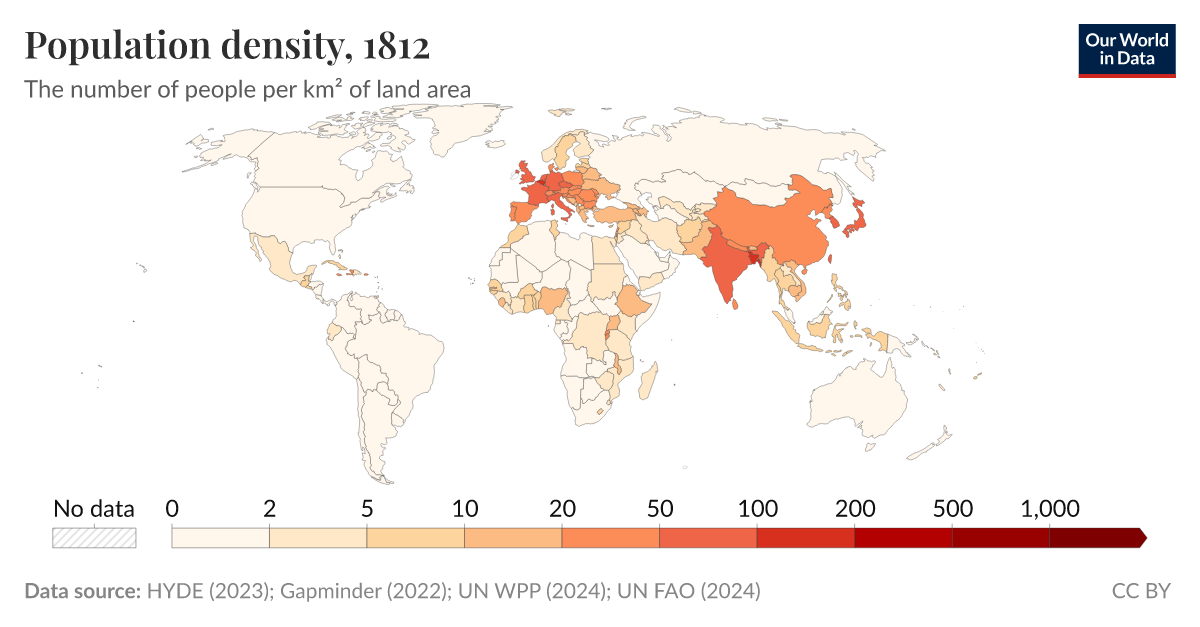 Population density - Our World in Data