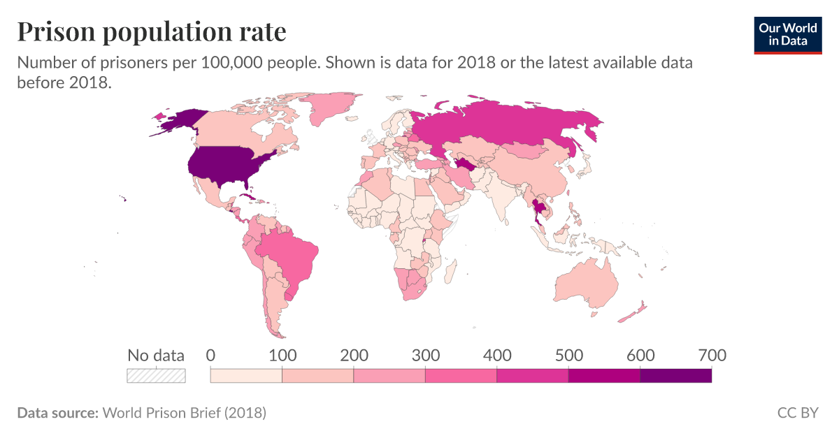 Prison population rate - Our World in Data