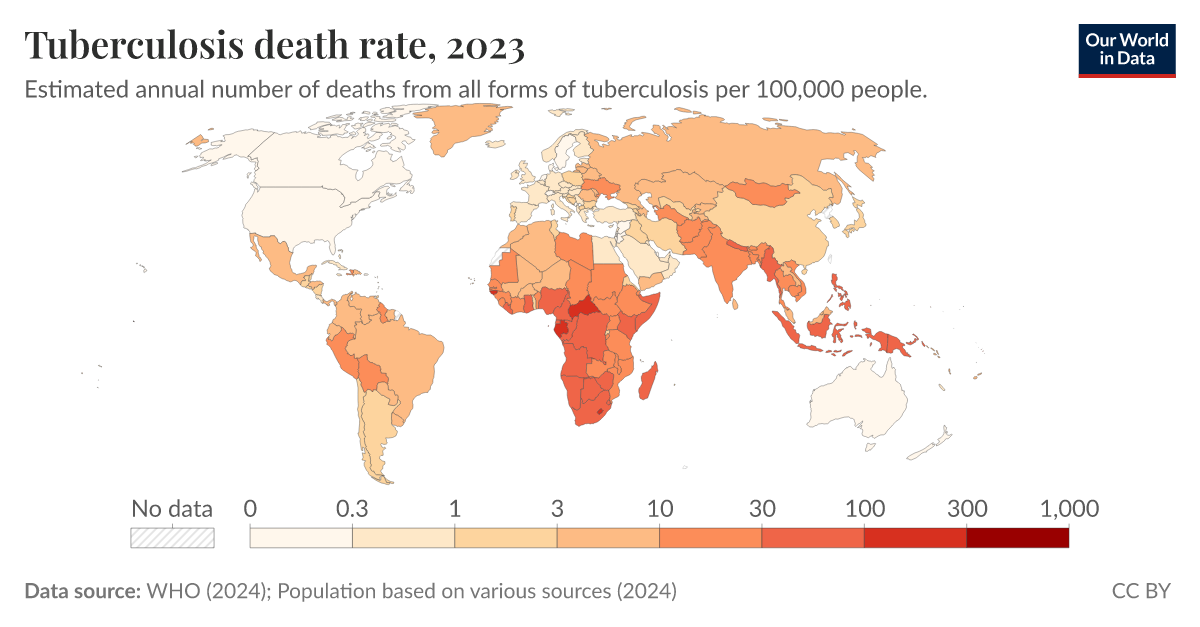 Tuberculosis death rate - Our World in Data