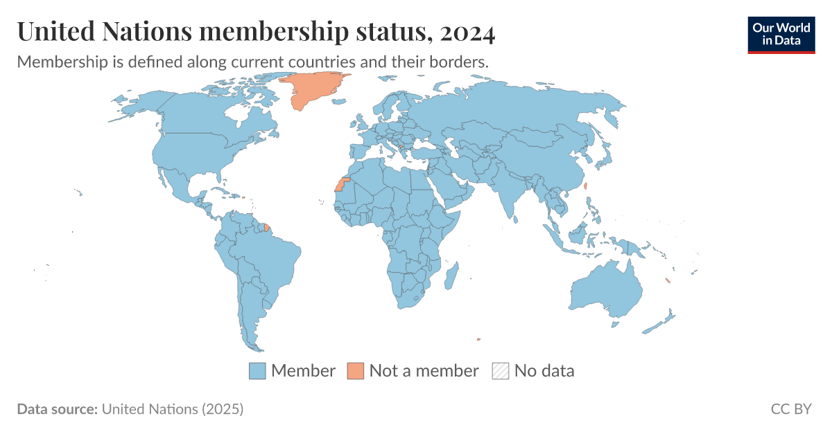 United Nations membership status - Our World in Data